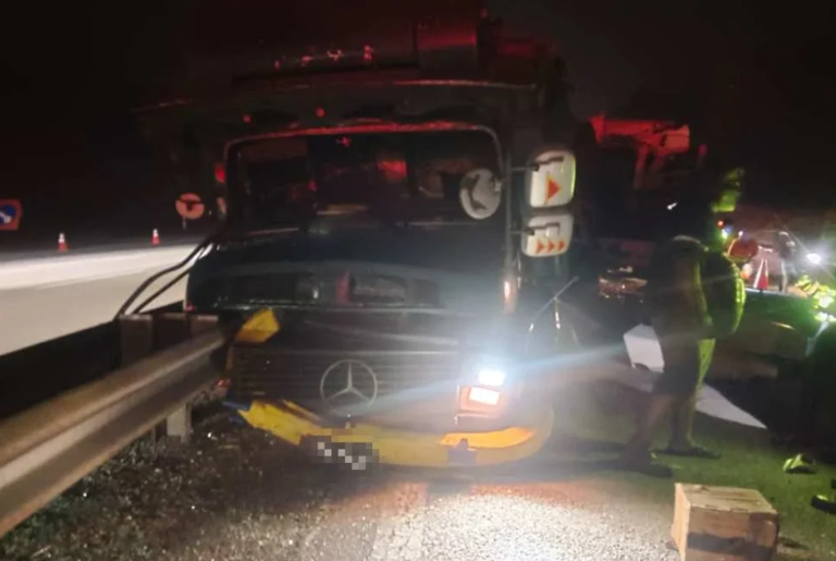 One killed, seven injured in three-vehicle crash