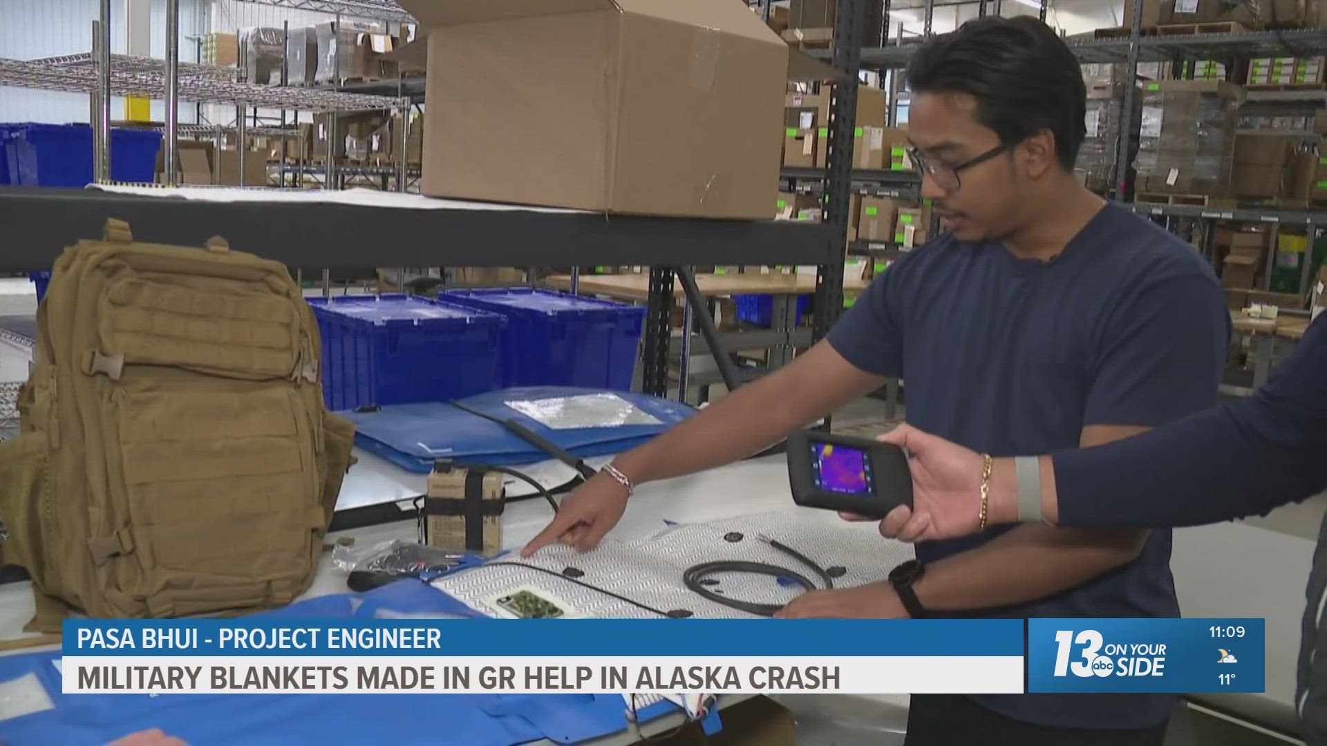 Military convoy uses Grand Rapids-made warming blankets after Alaska crash