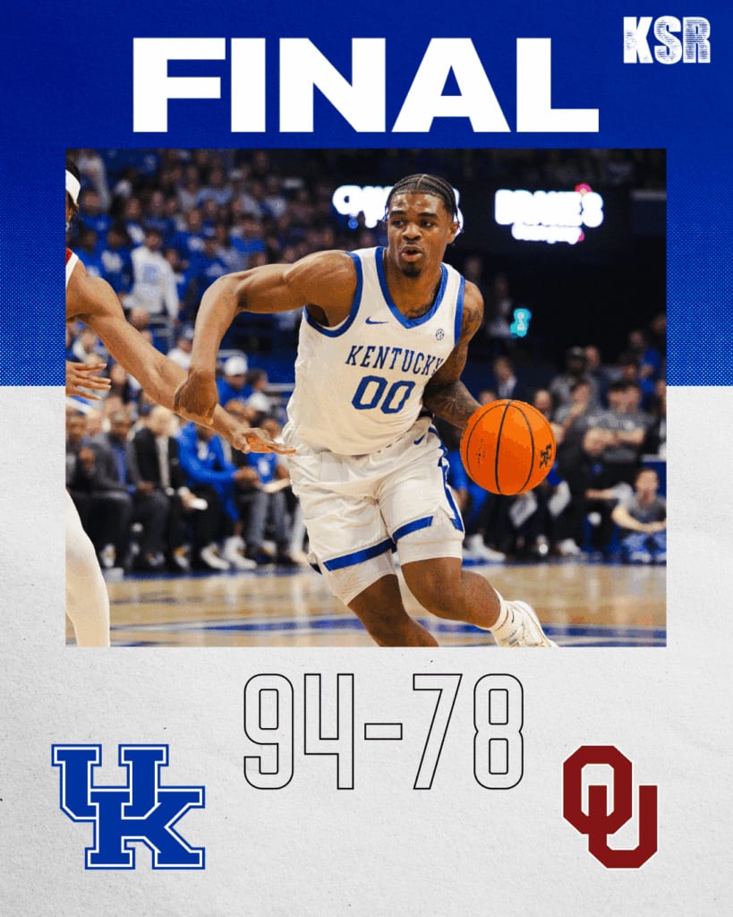 Final: Brandon Garrison posts a double-double in Kentucky’s 94-78 win ...