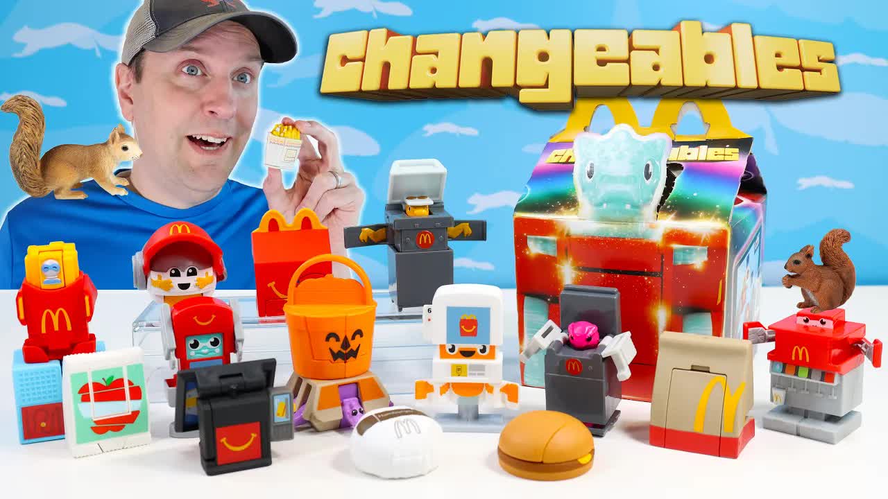 McDonalds Changeables Happy Meal Food & Dinosaurs Transformers Full ...