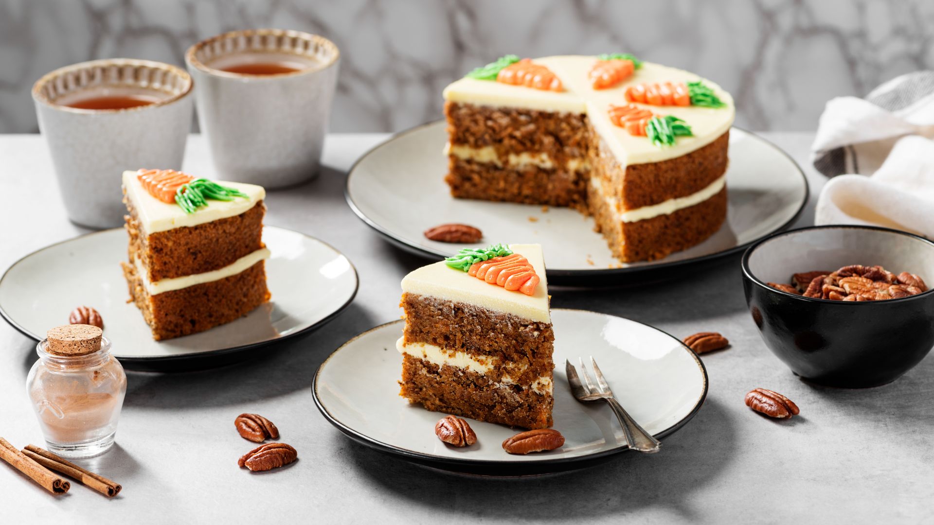 What makes a proper British carrot cake different from American versions