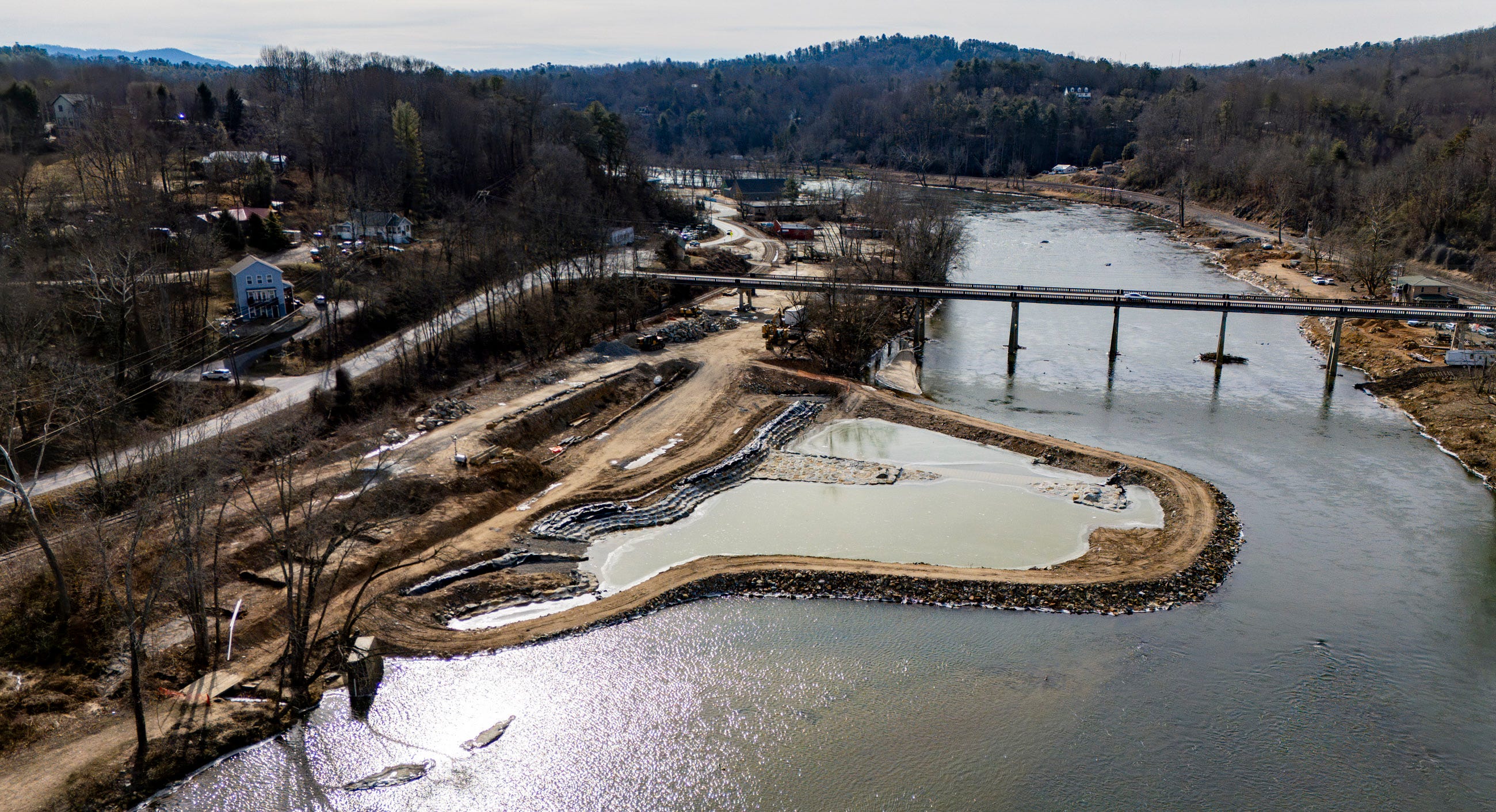 Whitewater kayak wave nearing completion might change this WNC town