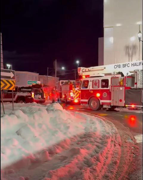 Crews at scene of fire at Halifax Armoury building