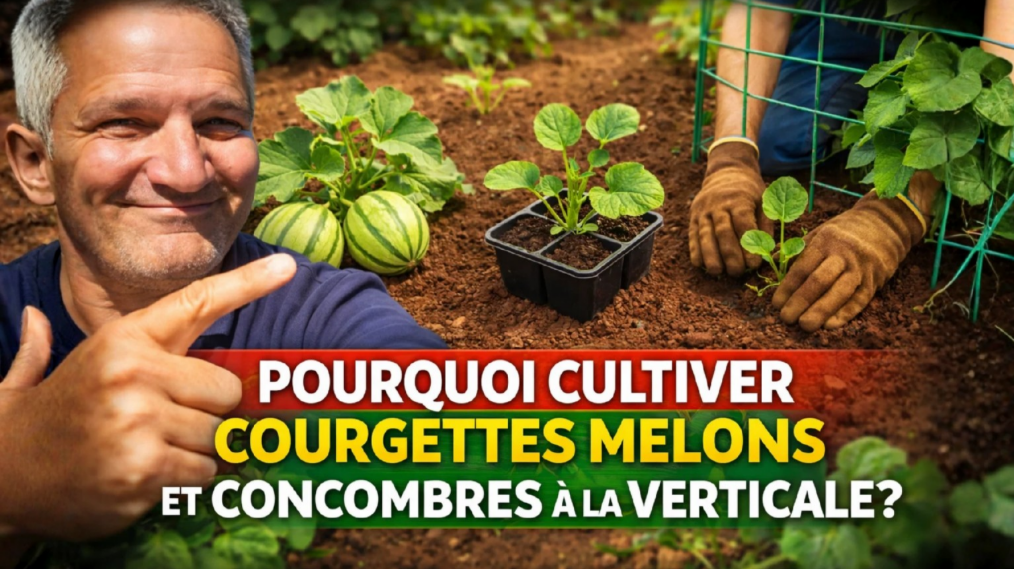 Cultiver courgettes, melons & concombres à la verticale