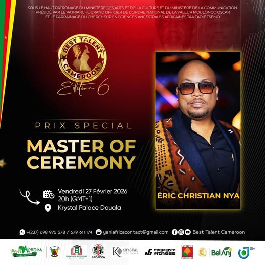 Récompense : Eric Christian Nya sera honoré au Best Talent Cameroon 2026