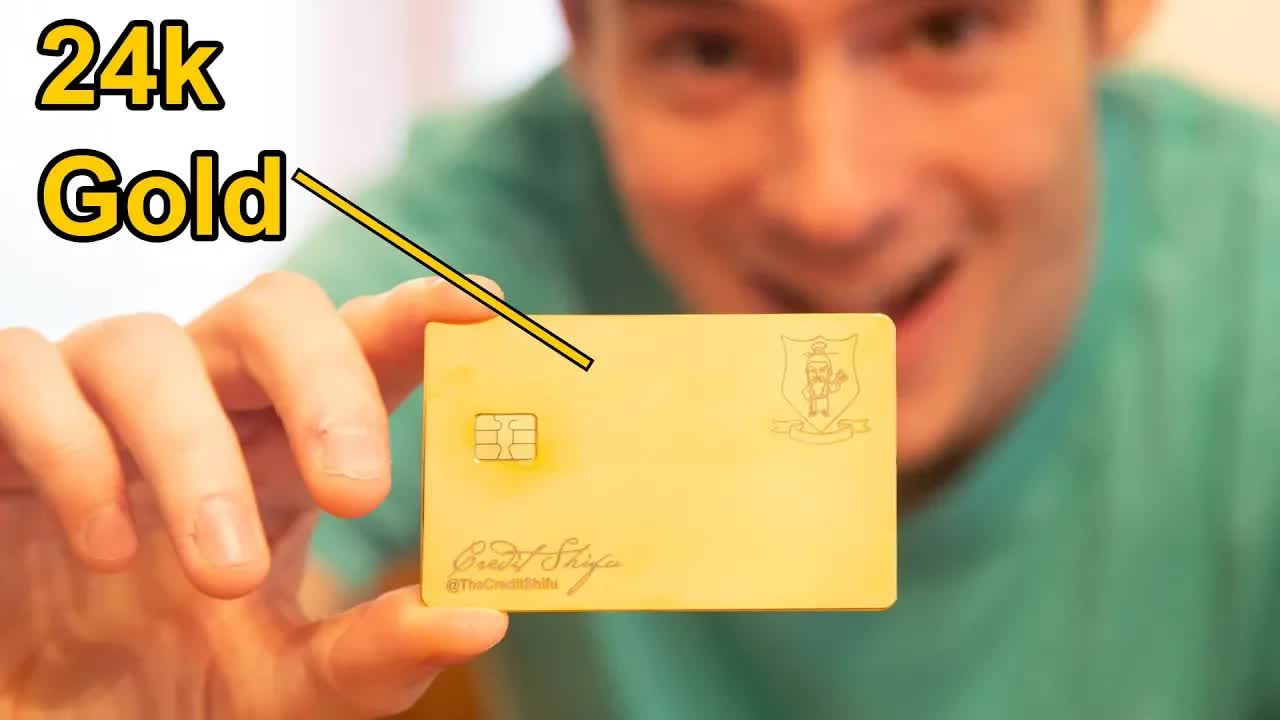 Unboxing a 24 karat gold credit card