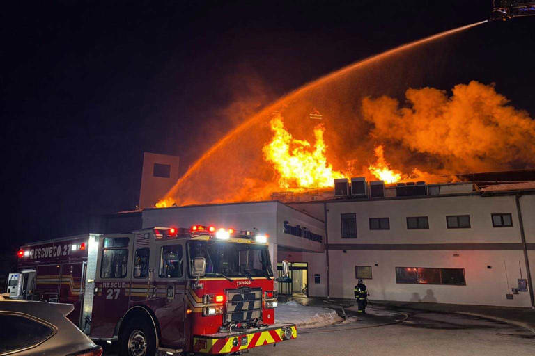 Watch: Flames engulf orthopedic building at Lehigh Valley Hospital ...