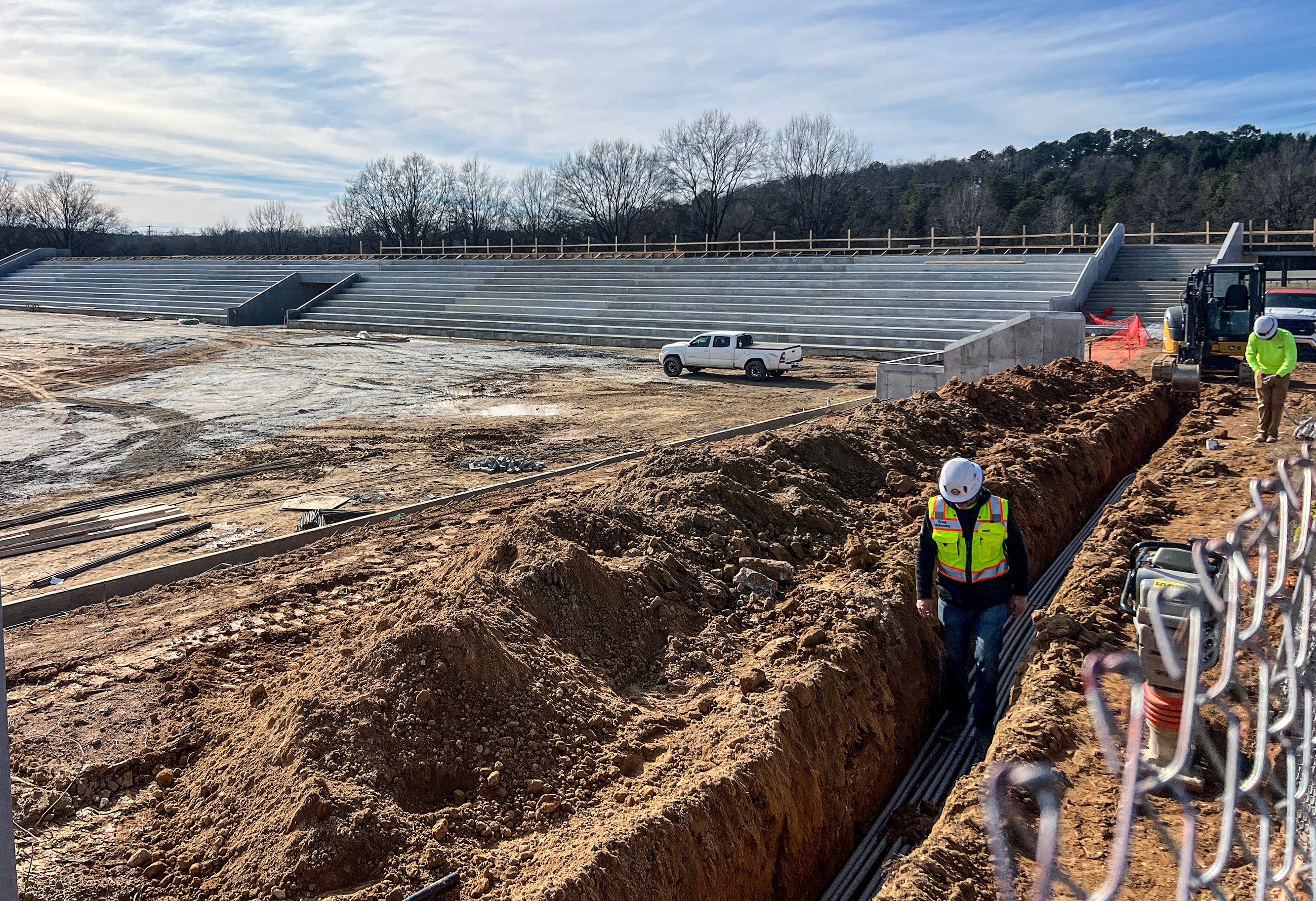Winter storms push back opening date for new soccer stadium