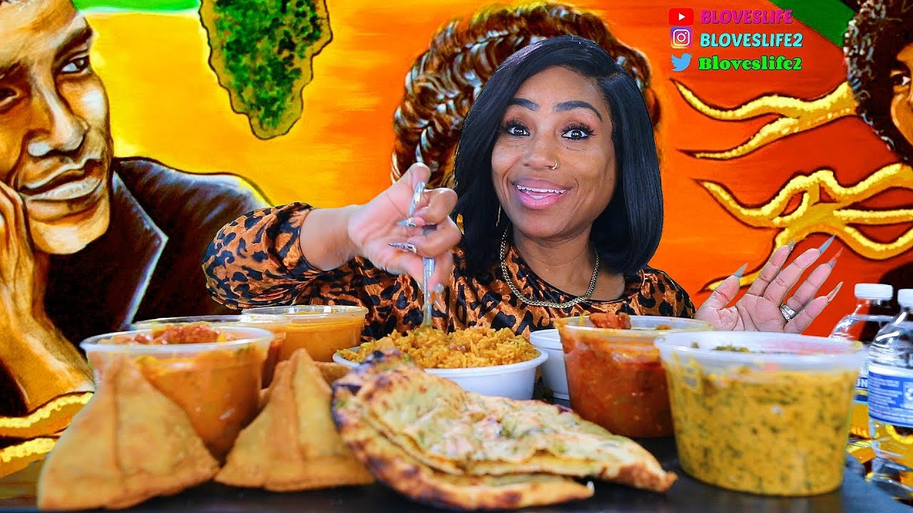 Indian food mukbang with rich and spicy flavors