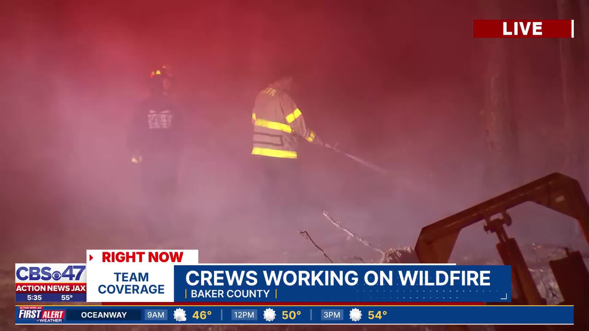 Crews continue battling Baker County brush fire