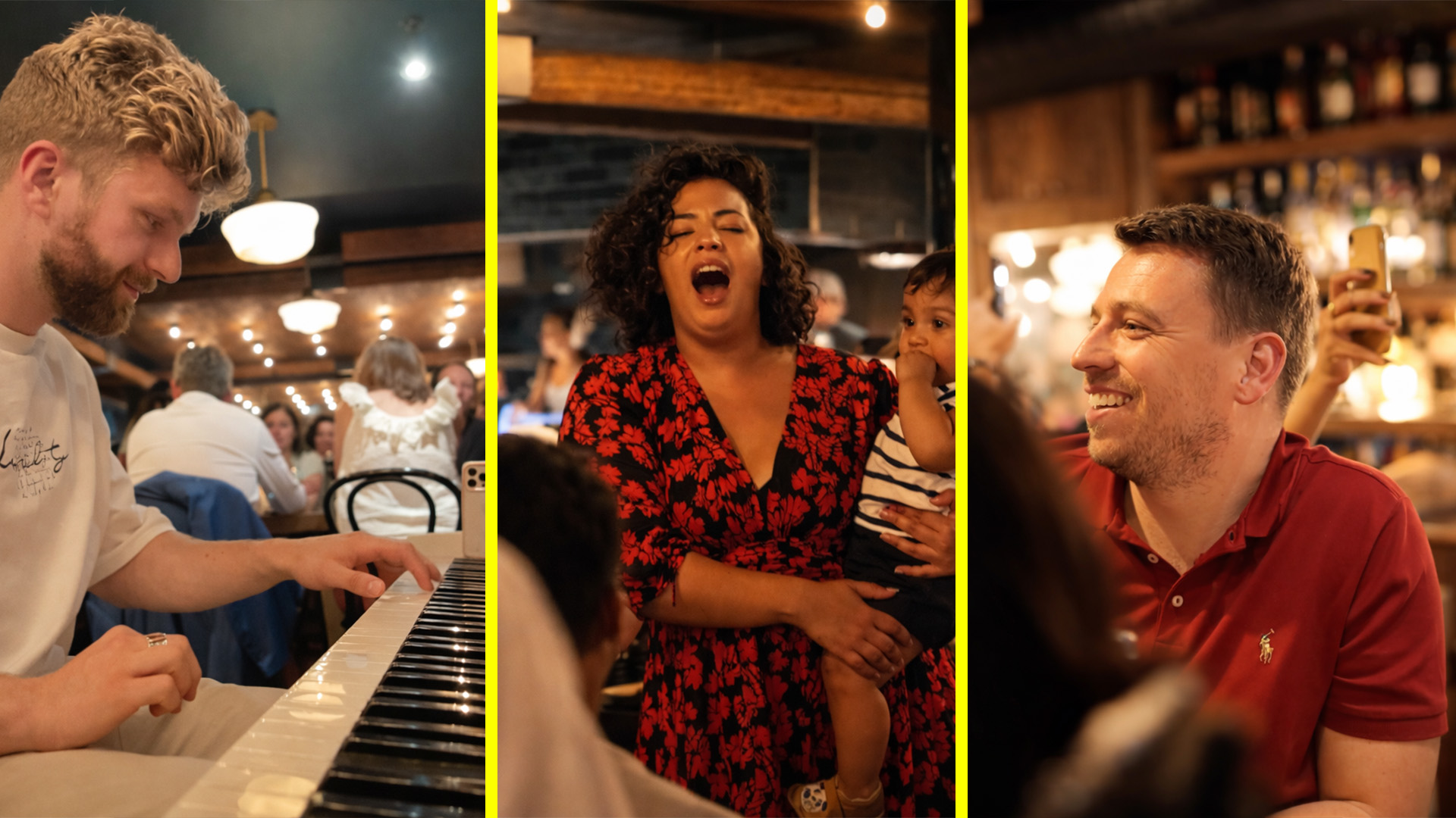 An opera singer and a choir join me in a French restaurant