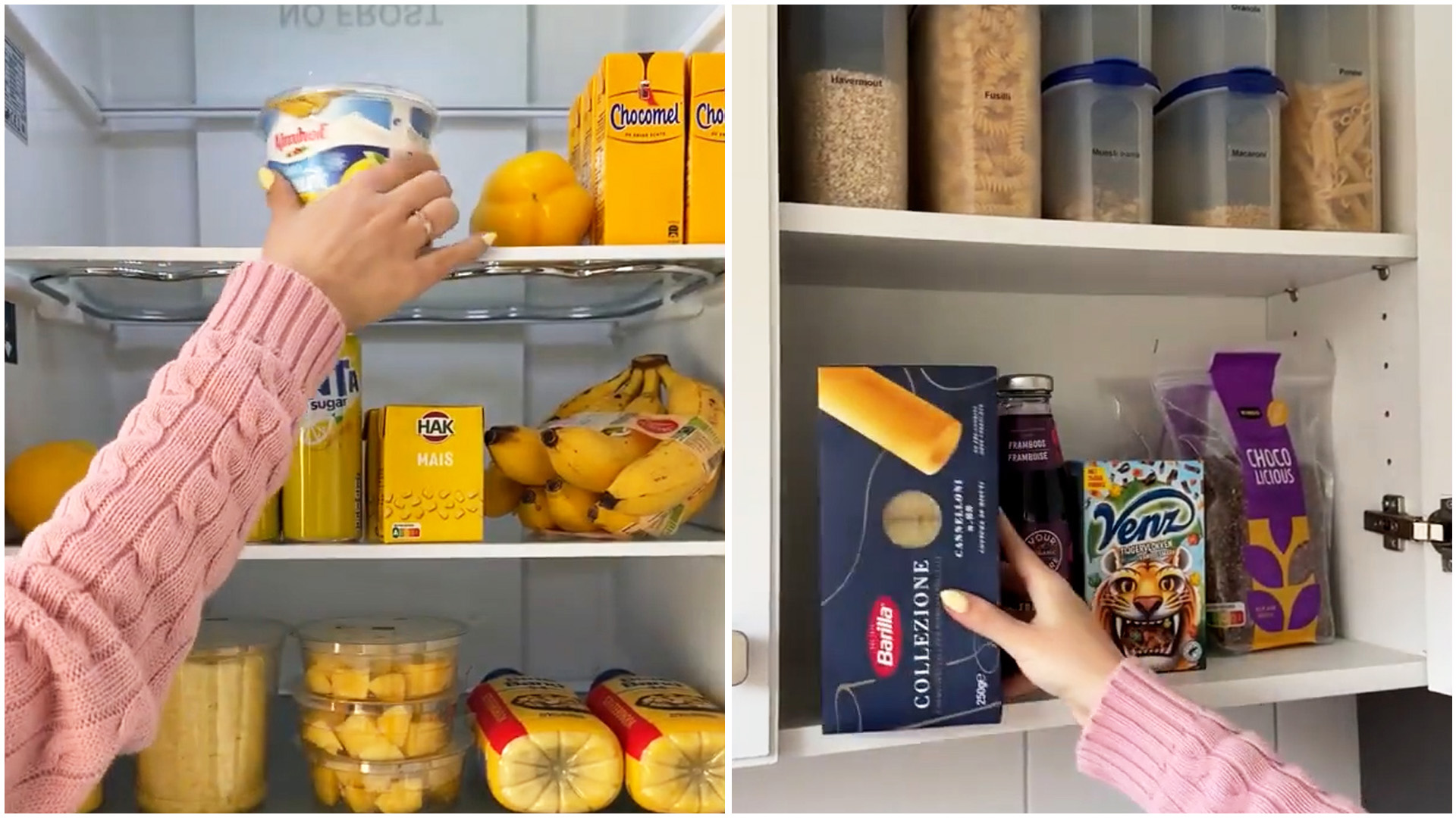 Restocking my fridge and pantry shelves