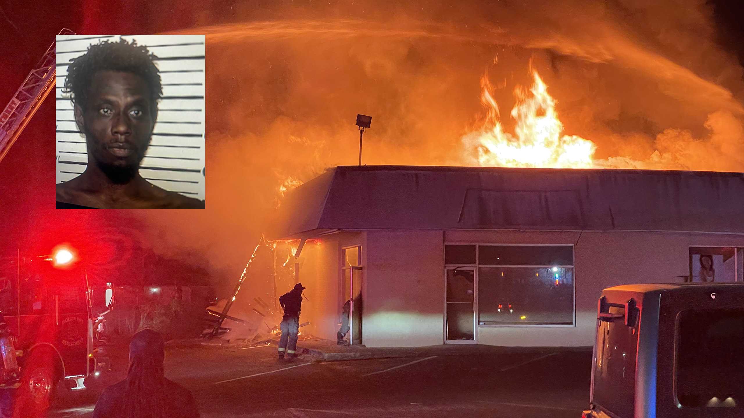 Arson suspect in custody after Jackson firefighters battle blaze at day ...