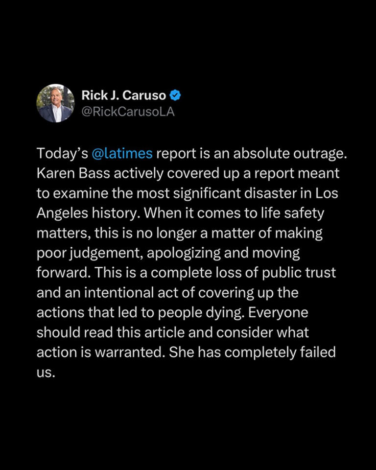 Rick Caruso considers return to LA mayor’s race after damning Bass ...