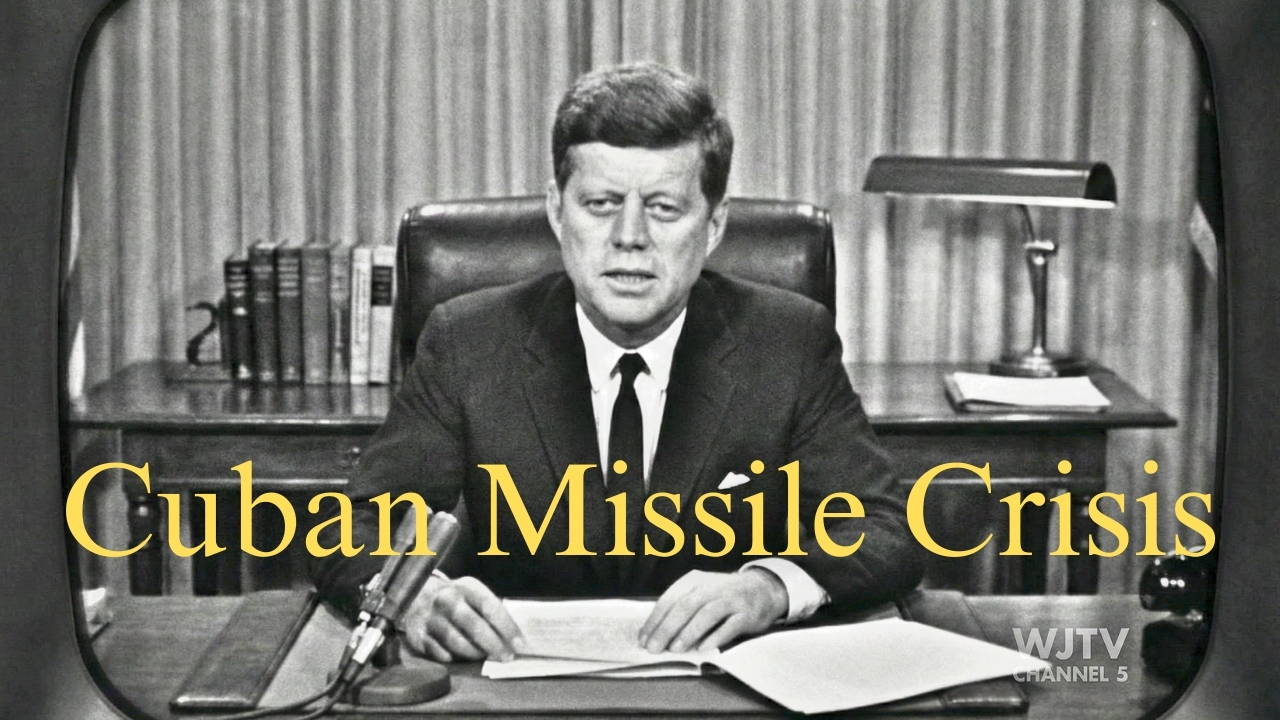 Kennedy’s television address reveals the Cuban Missile Crisis to the world