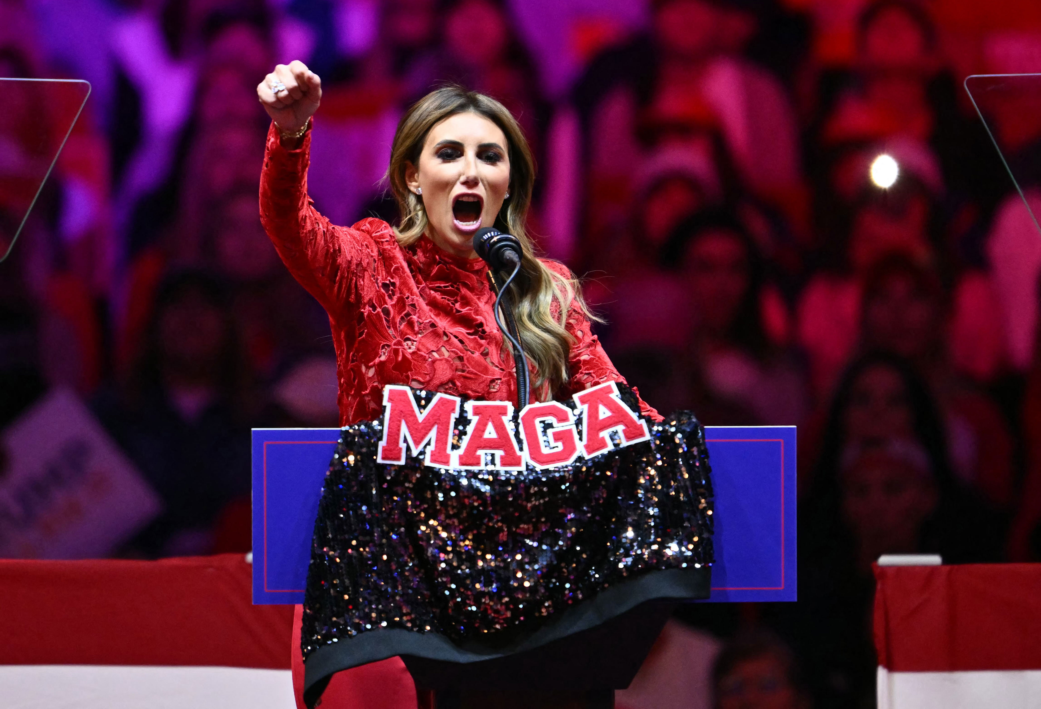 How sparkly bomber jackets became the uniform of the modern MAGA lady