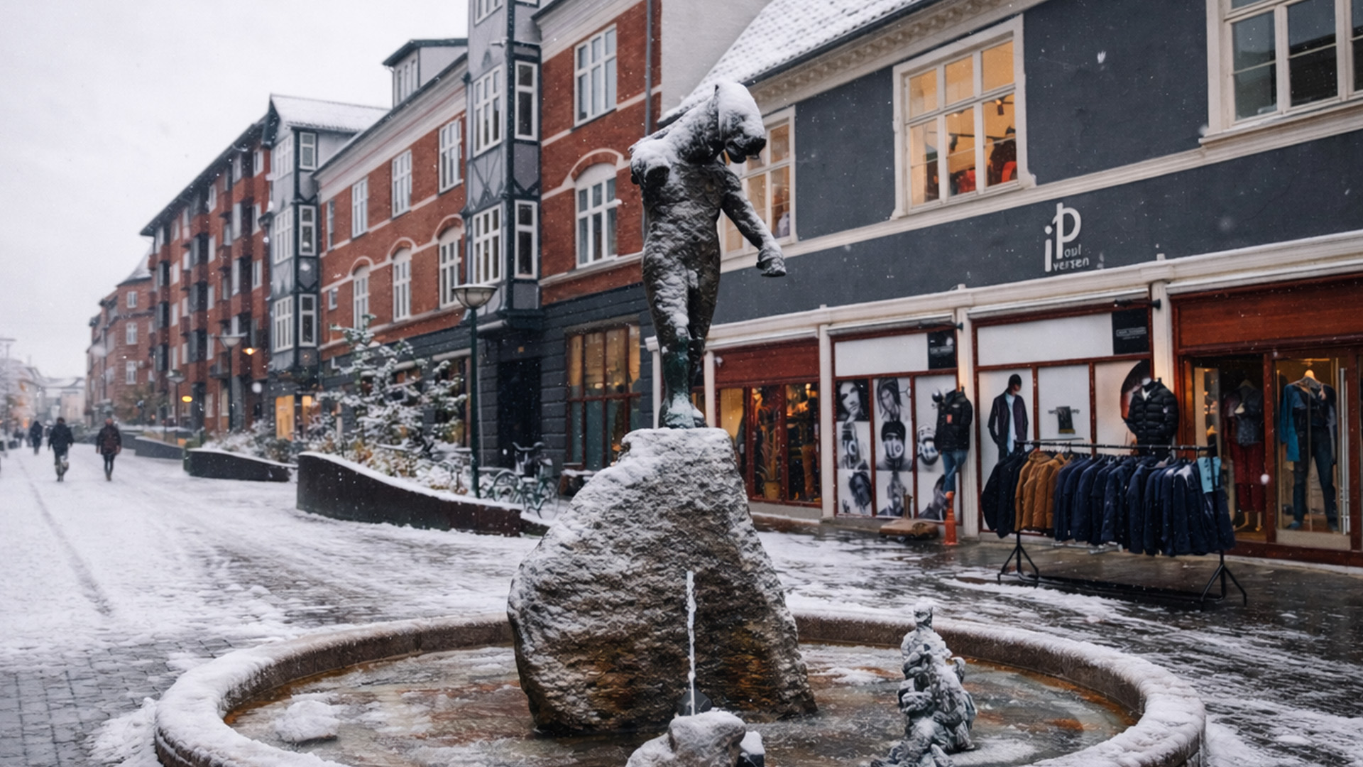 What’s the story behind this snowy statue