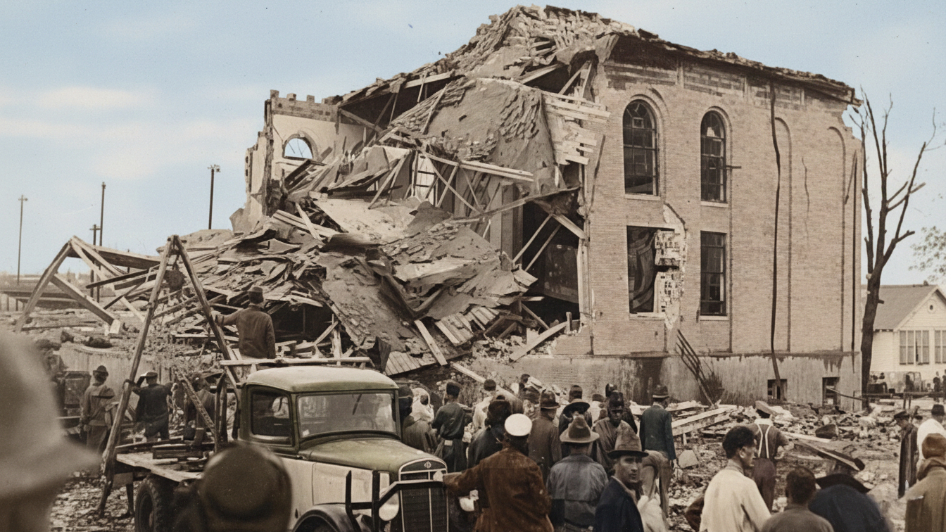 Classes ended at 3:17 PM - the school collapsed seconds later