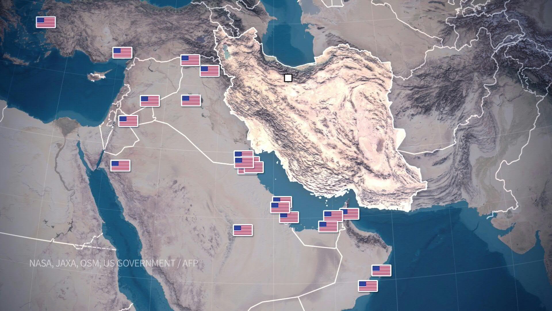 Animated map: US military bases in the Middle East