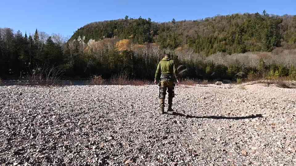 A hiker tested a bionic exoskeleton on real mountain trails