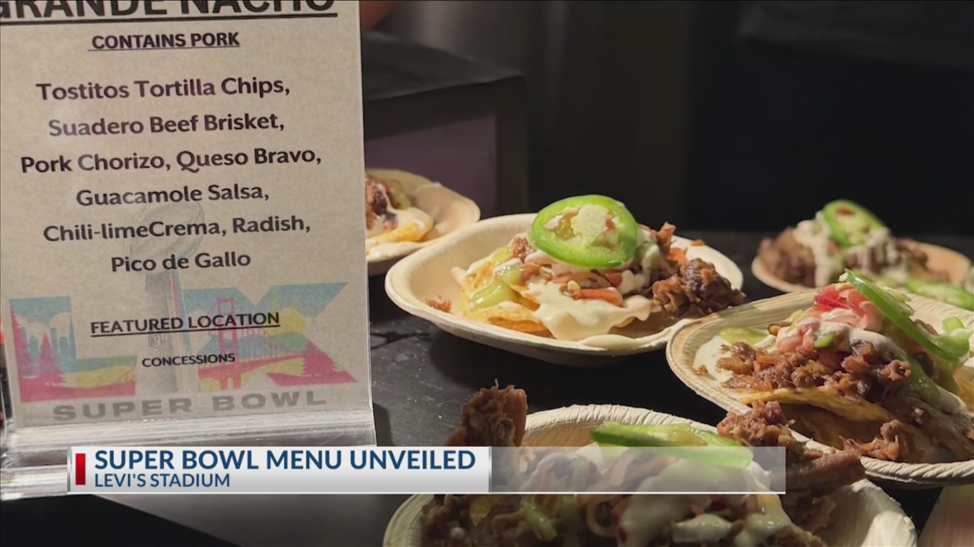 Super Bowl menu unveiled