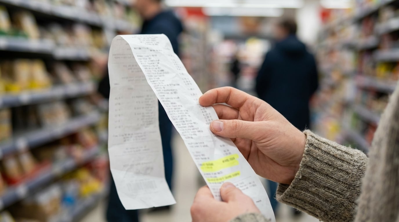 Ticket de caisse : vérifiez toujours cette ligne en bas avant de sortir ...