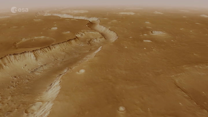 Fly over Mars' Xanthe Terra highland region and its 3.5 billion-year ...