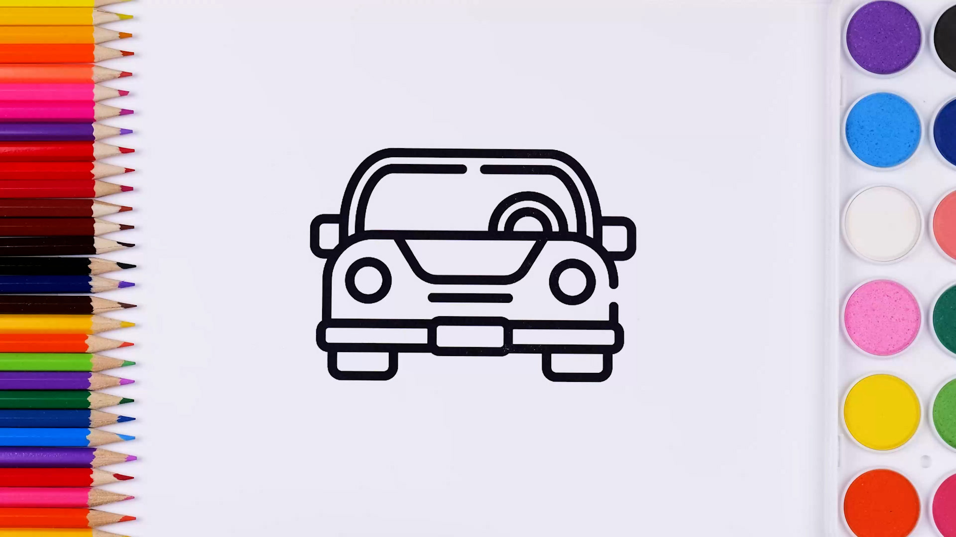 Fun car drawing | Coloring idea