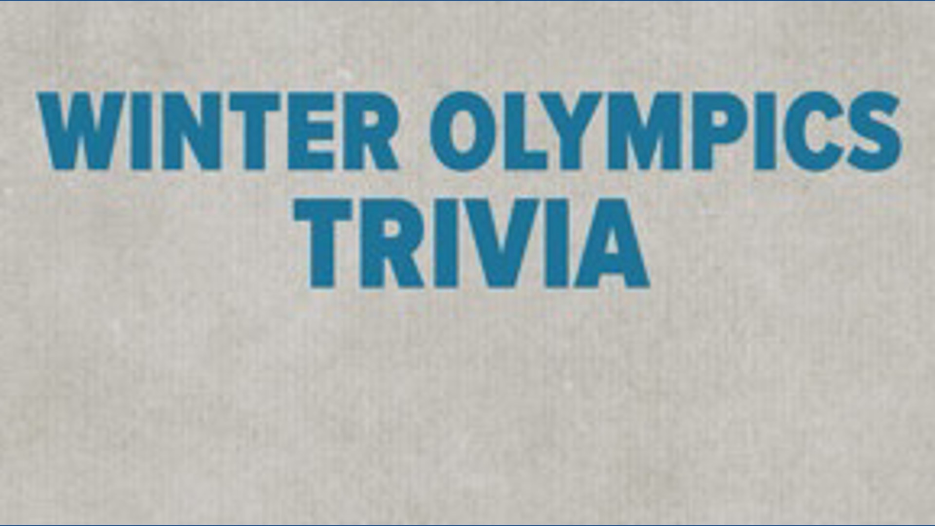 Winter Olympics trivia: When were the first Winter Olympics held?