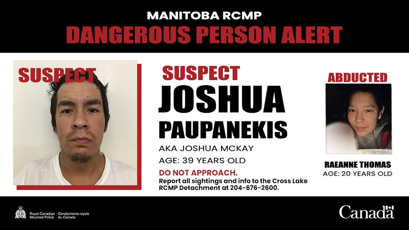 Dangerous person alert issued in Manitoba after woman abducted from home