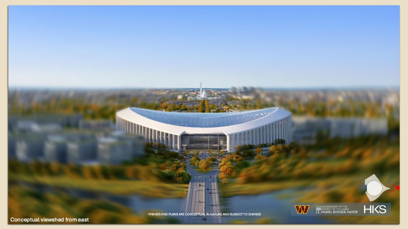 Trump-stacked panel questions column design on Commanders stadium