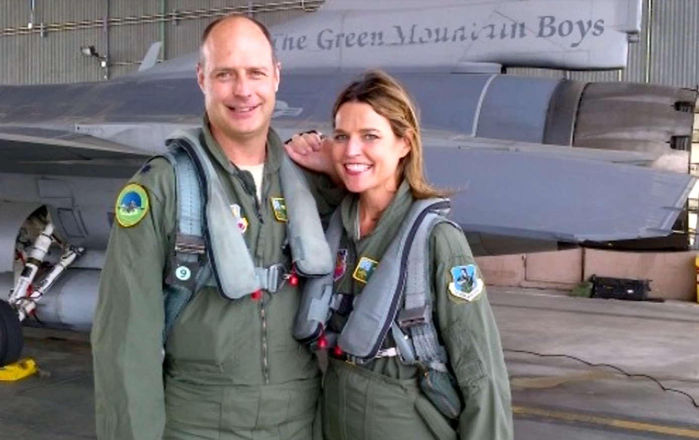 'Today' show host Savannah Guthrie visits fighter pilot brother in ...