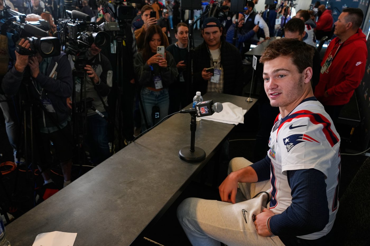 Patriots QB Drake Maye credits his success partly to competing with his ...