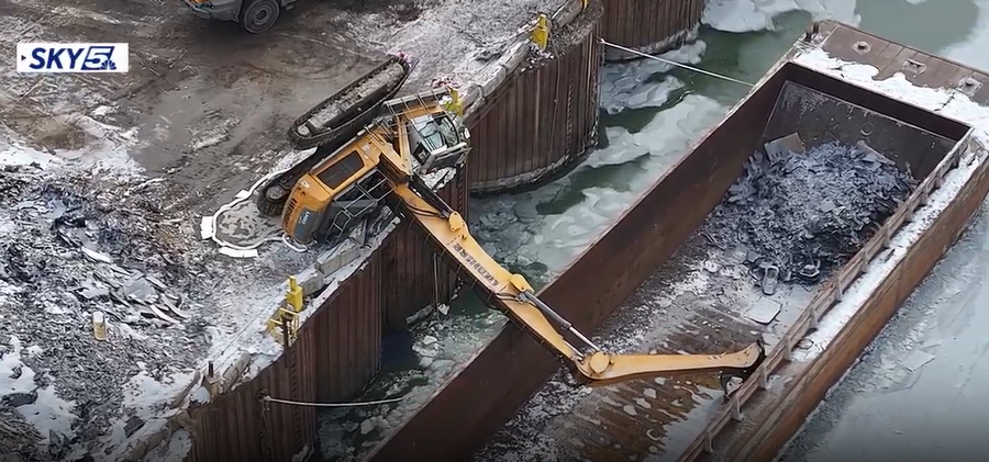 Worker hospitalized after falling from construction crane into Licking ...