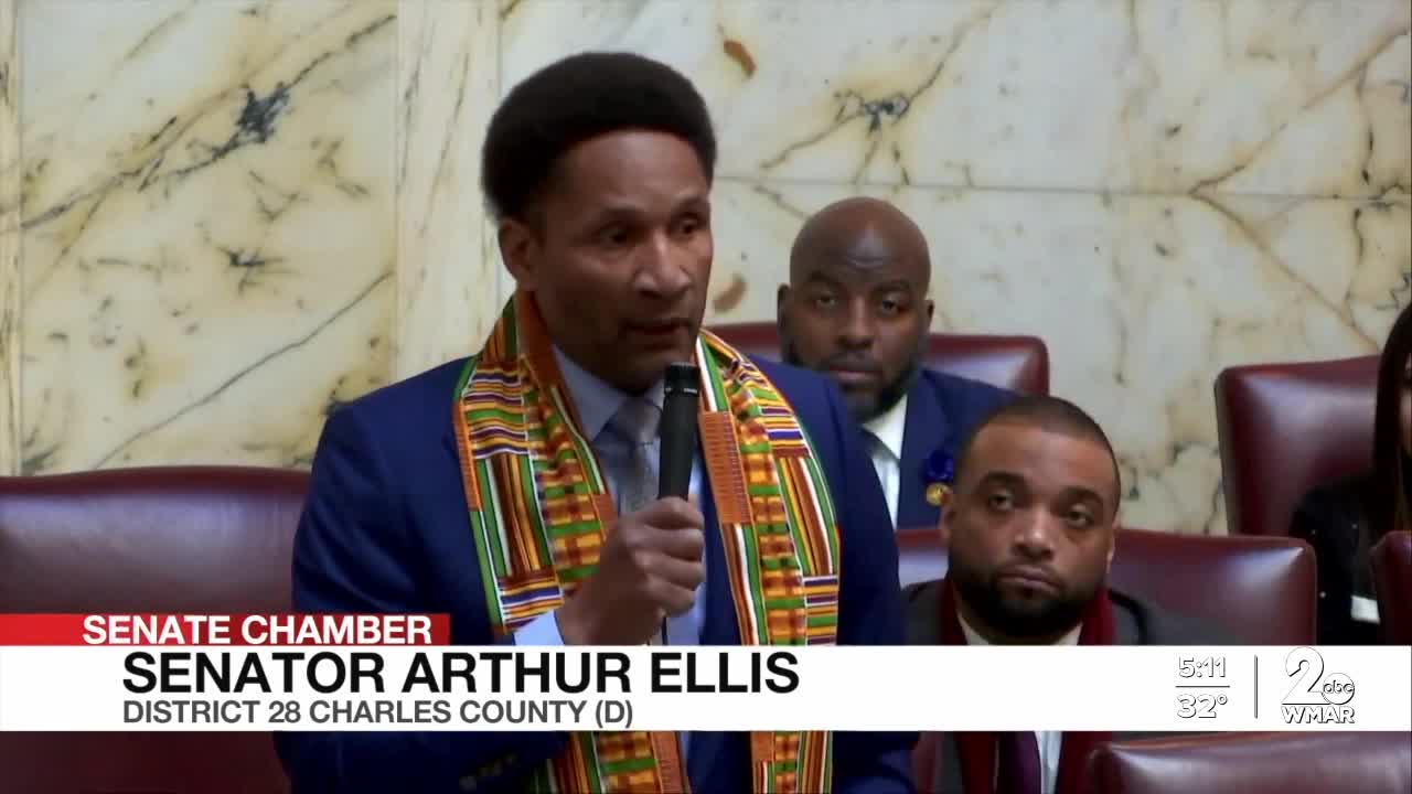 Senator stages protest following call for redistricting in Maryland