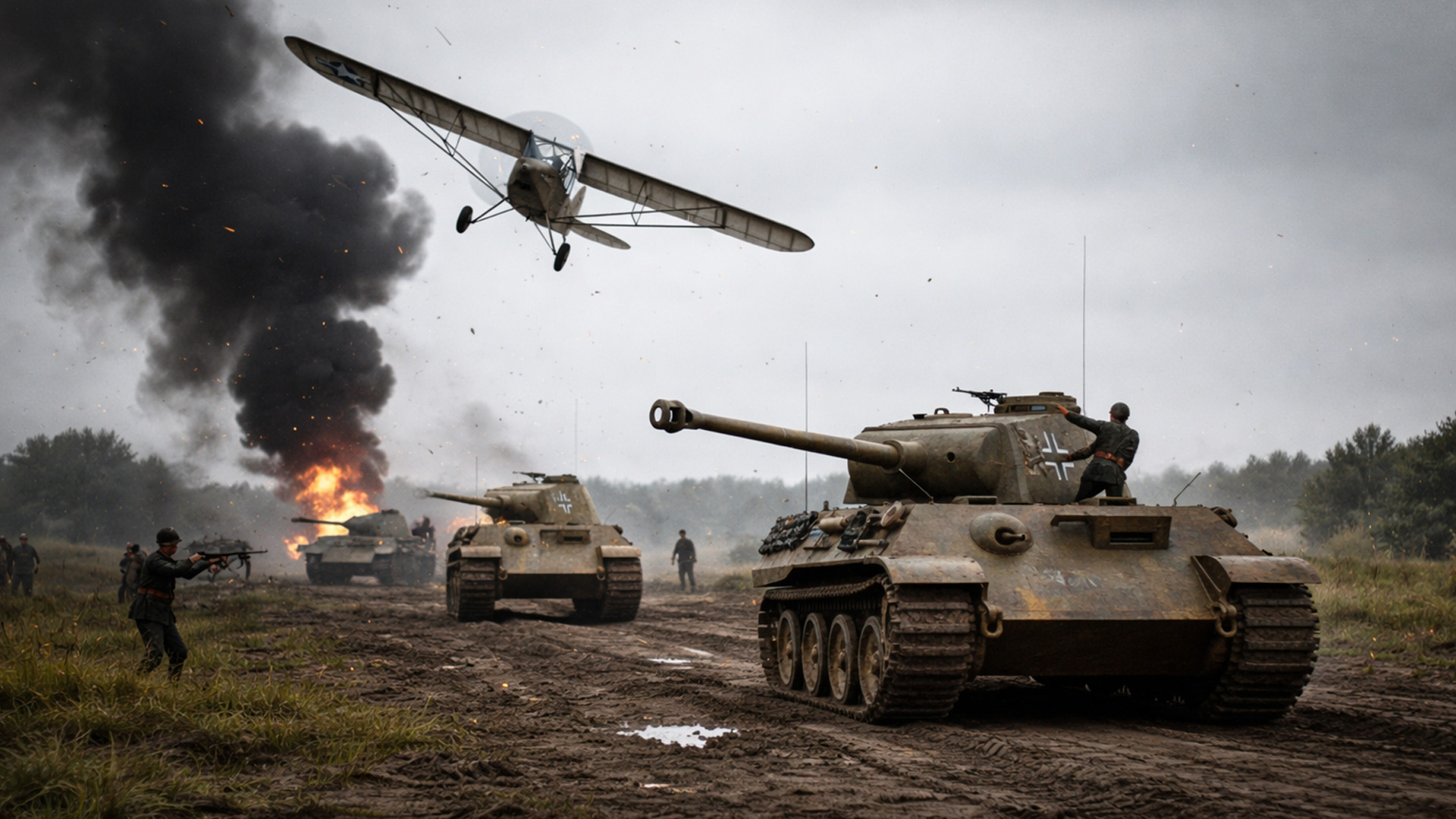 The unarmed plane that took on German tanks in World War II