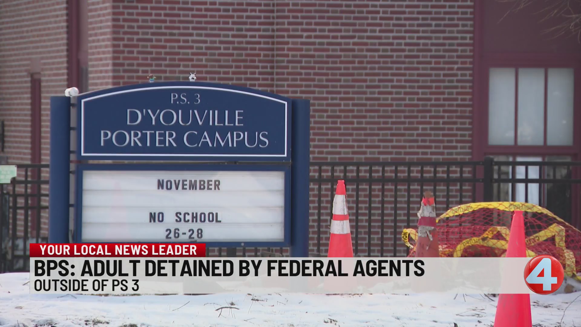 BPS: Adult detained by federal agents outside of PS 3