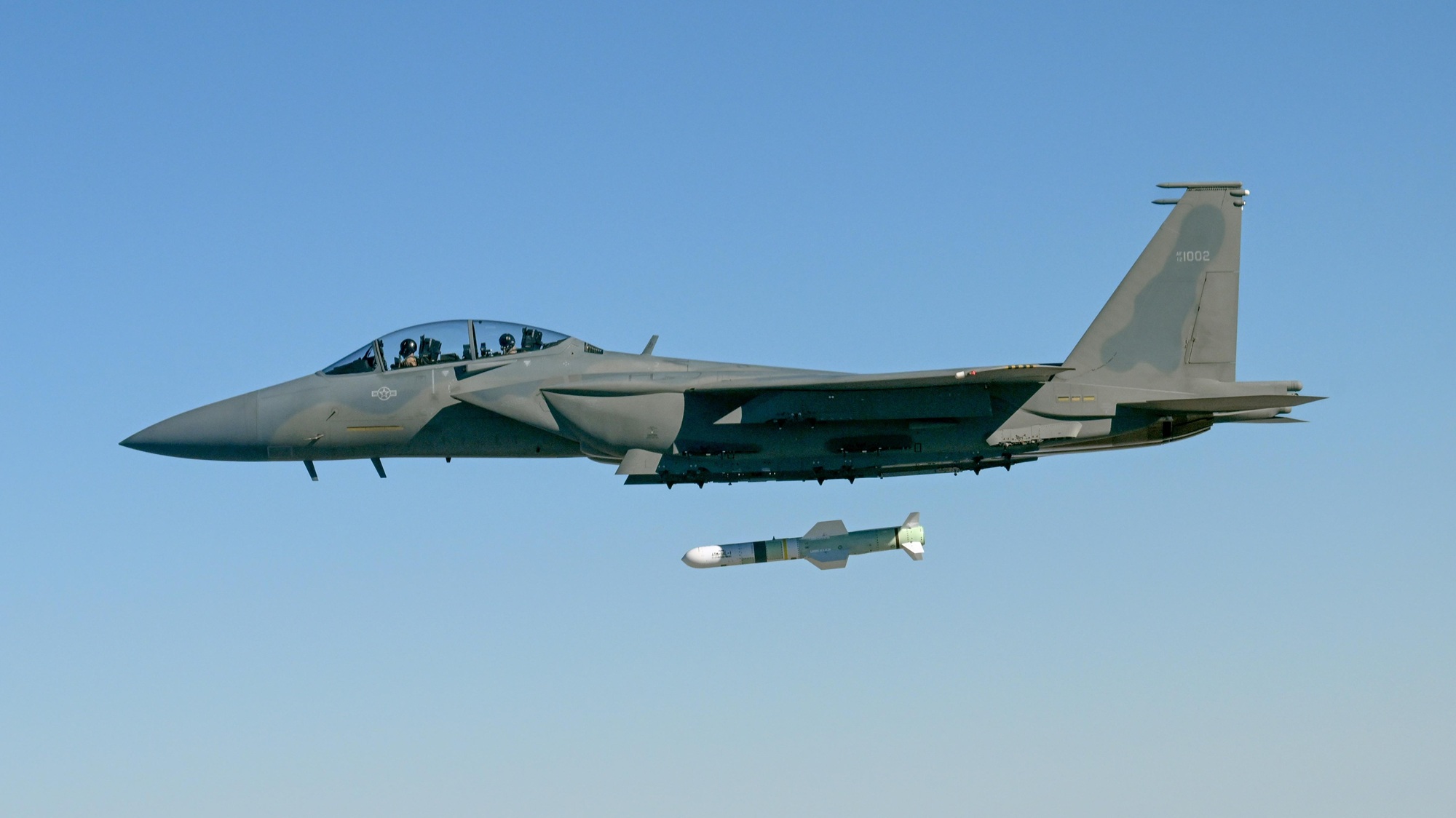 F-15SA development aircraft used to test AGM-84 Harpoon Block II update