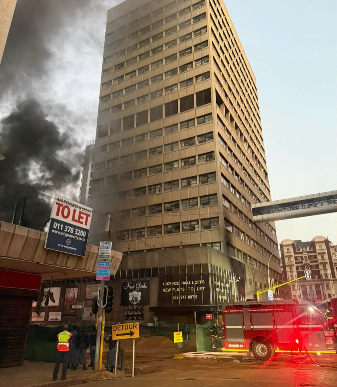 Joburg CBD building evacuated after transformer blast sparks fire