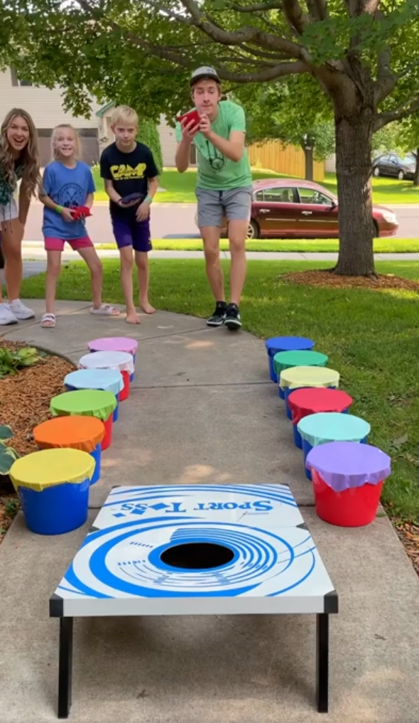 Cornhole showdown that gets the whole family playing