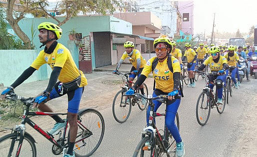 CISF cyclothon-2026 receives enthusiastic welcome in Andhra