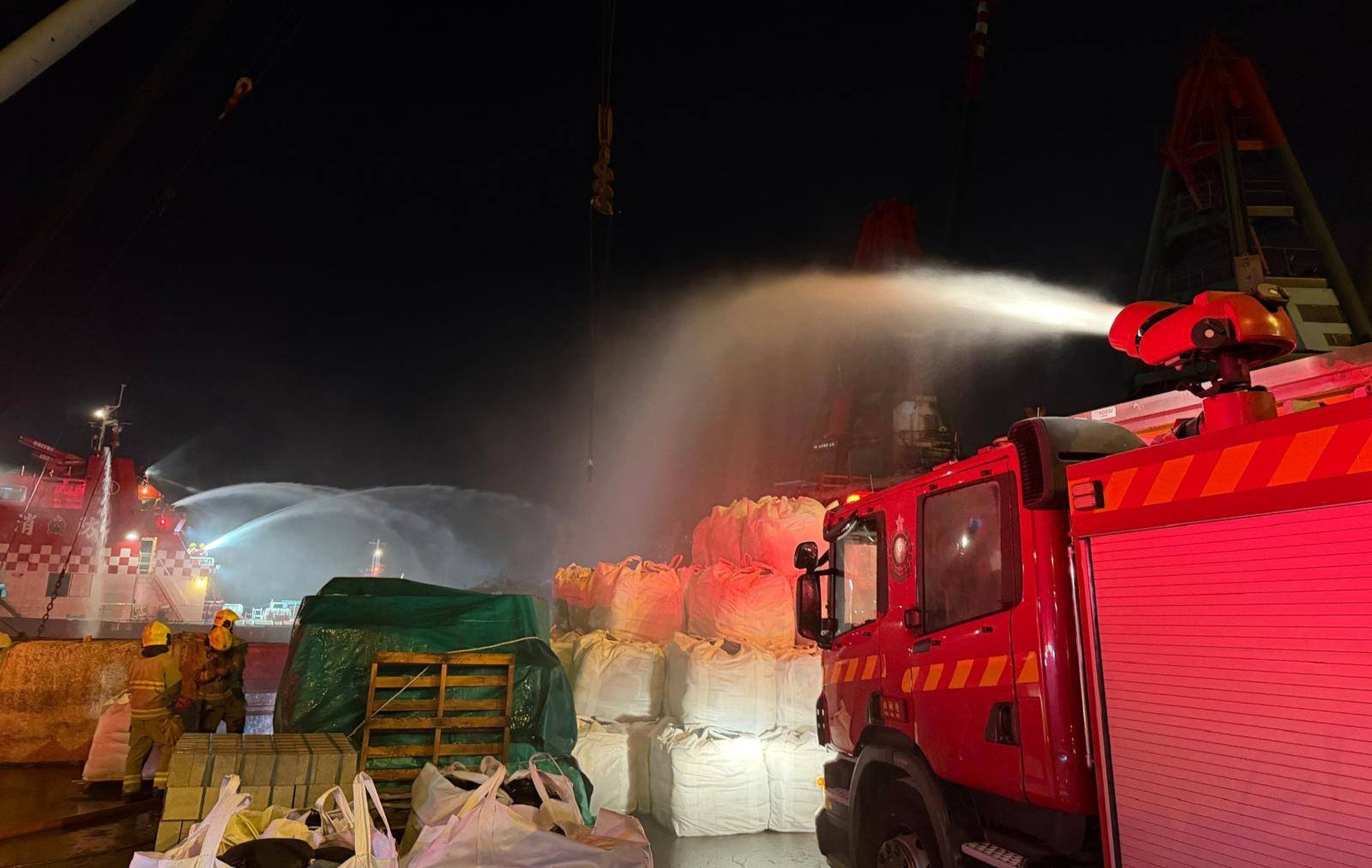 Barge catches fire at Yau Ma Tei cargo area, second case in less than a ...