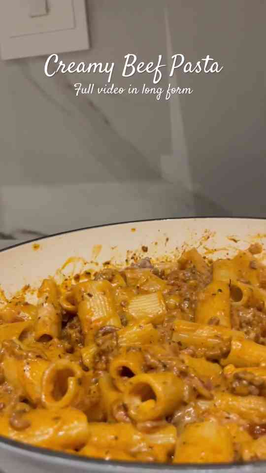 Creamy beef pasta recipe