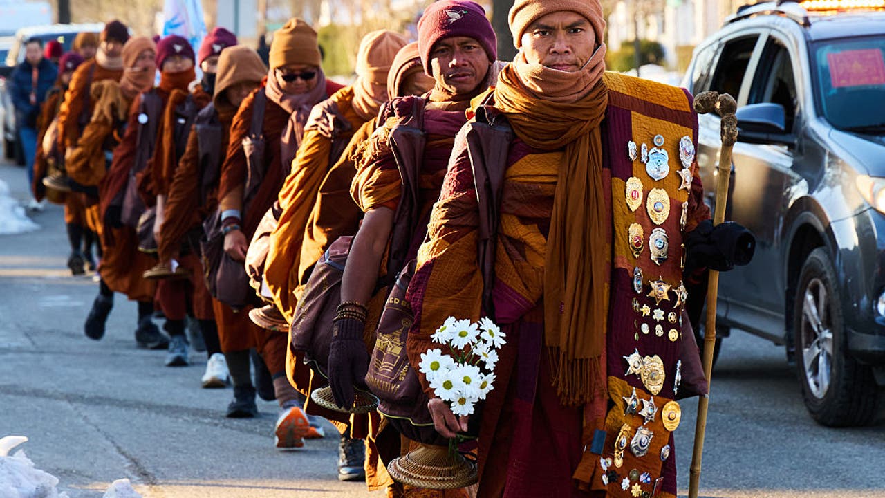 'Walk for Peace' monks nearing outskirts of Washington, DC., on 104th day