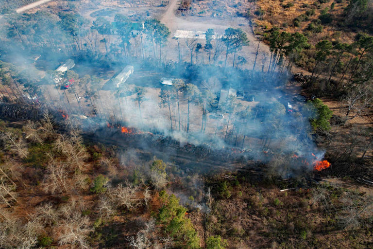 Colleton County crews save mobile homes from threat caused by debris fire