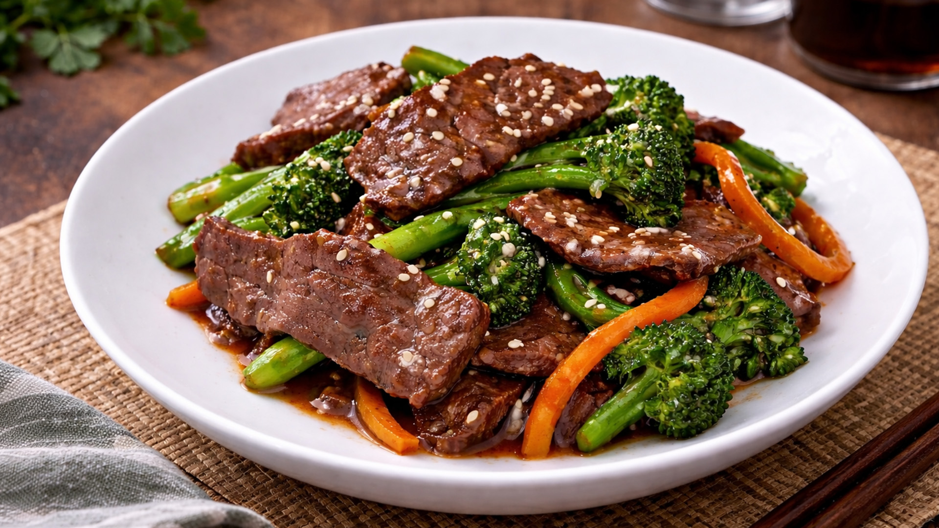 Beef and broccoli cooked the right way