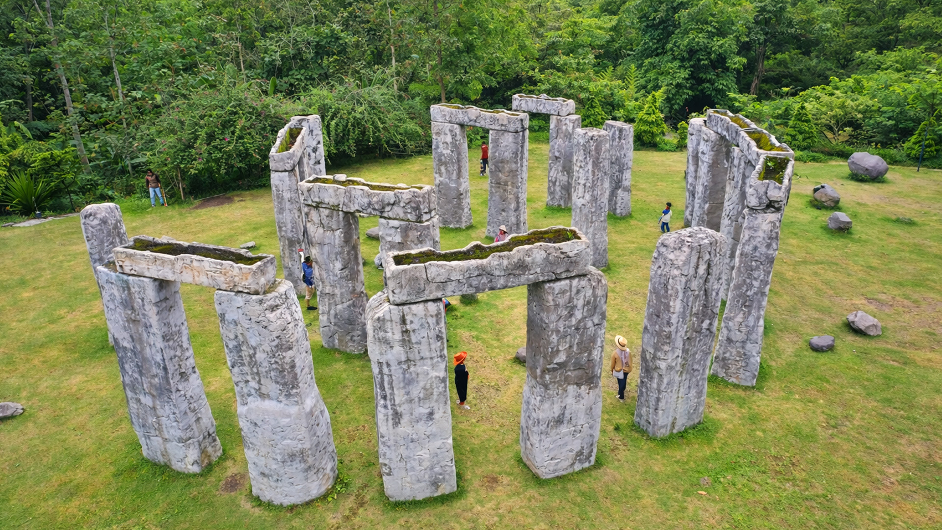 A mysterious stone circle hidden in Yogyakarta Java