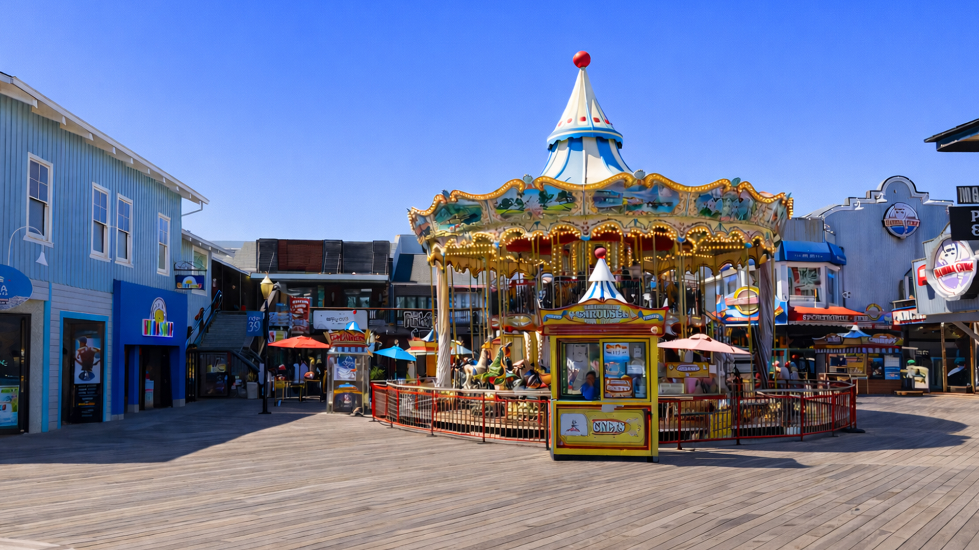 Balade détente à Pier 39 San Francisco par beau temps (4K)