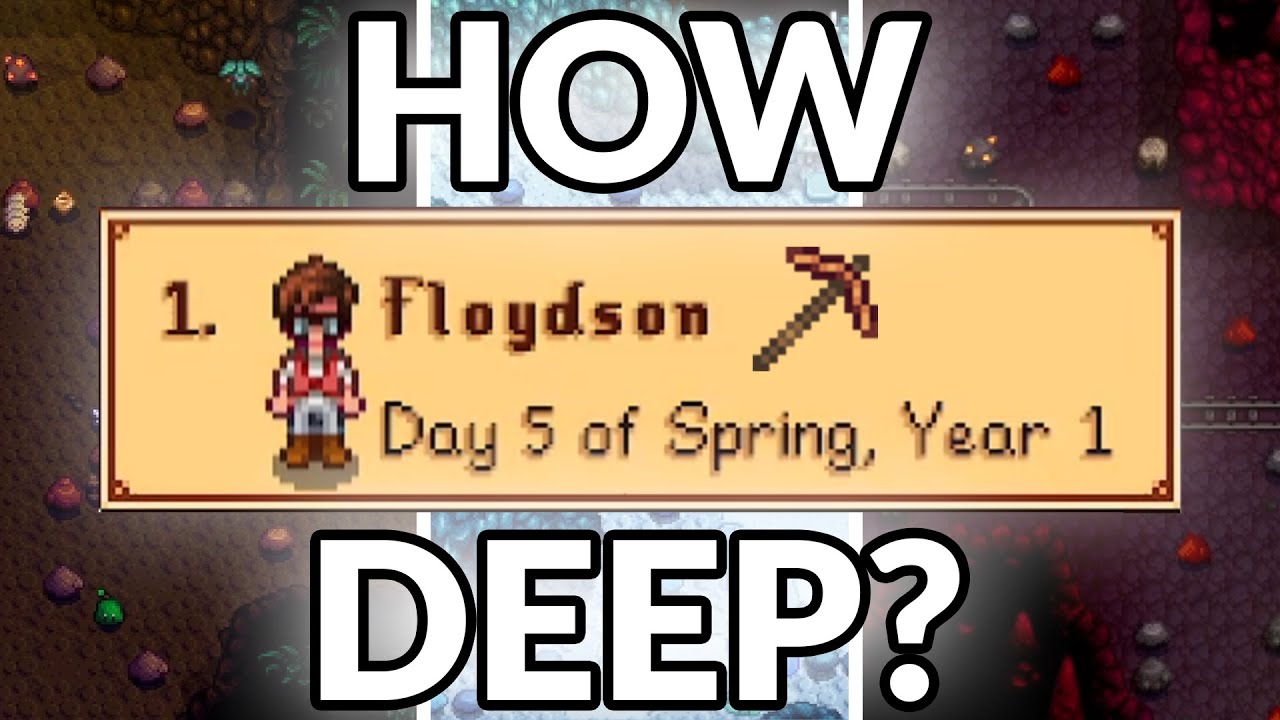 How deep can I get day 1 in the mines of Stardew Valley?
