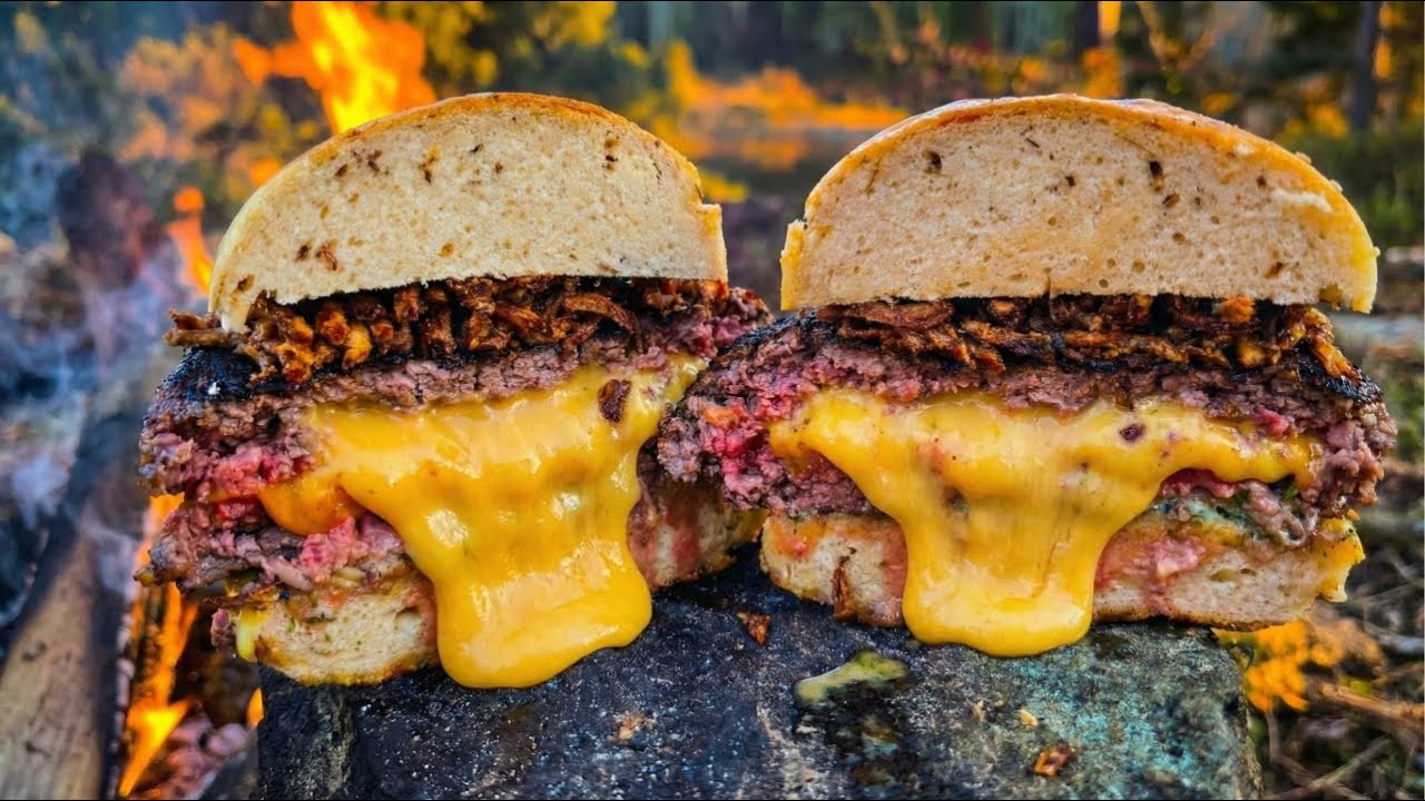 Why waiting for the cut is worth it… the ultimate cheese stuffed burger